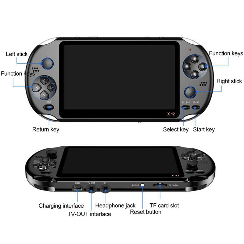 Handheld game console X12 large-screen arcade version 8GPSP – Nelly-Mart